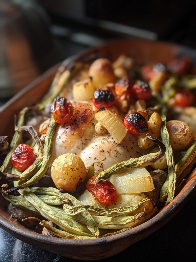 Romertopf Clay Pot Chicken & Vegetables Recipe - The Herbeevore