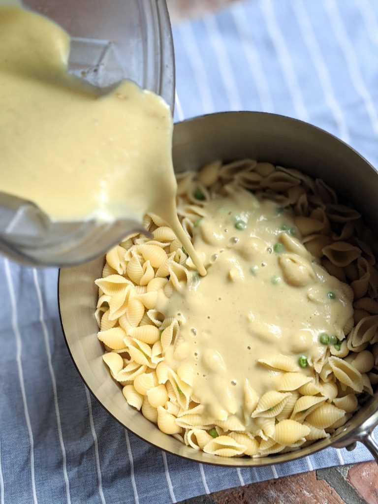 Creamy Vegan Garlic Pasta Shells Recipe - The Herbeevore