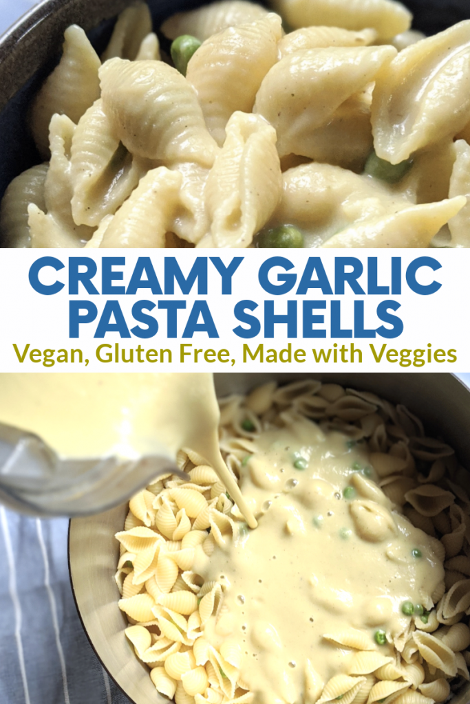 Creamy Garlic Pasta Shells Recipe (Vegetarian, Gluten Free, Vegan ...