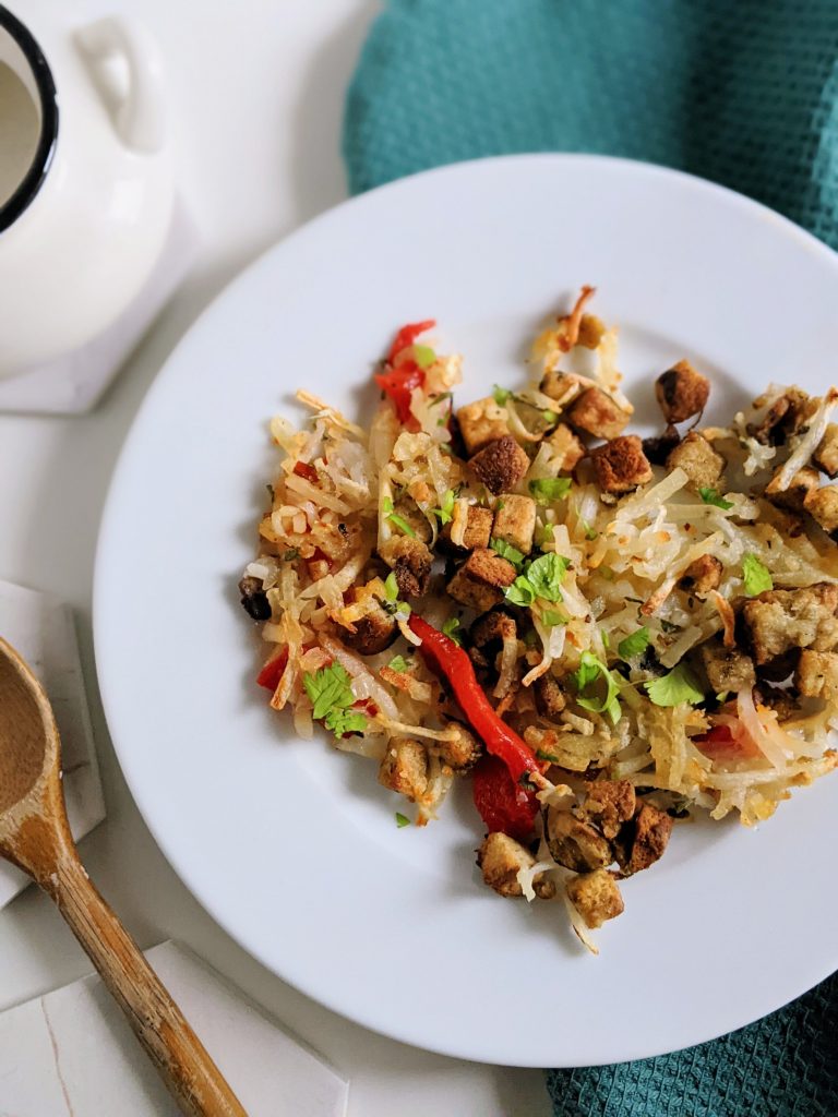 Stuffing Hash Browns (Best Leftover Stuffing Recipe) - The Herbeevore