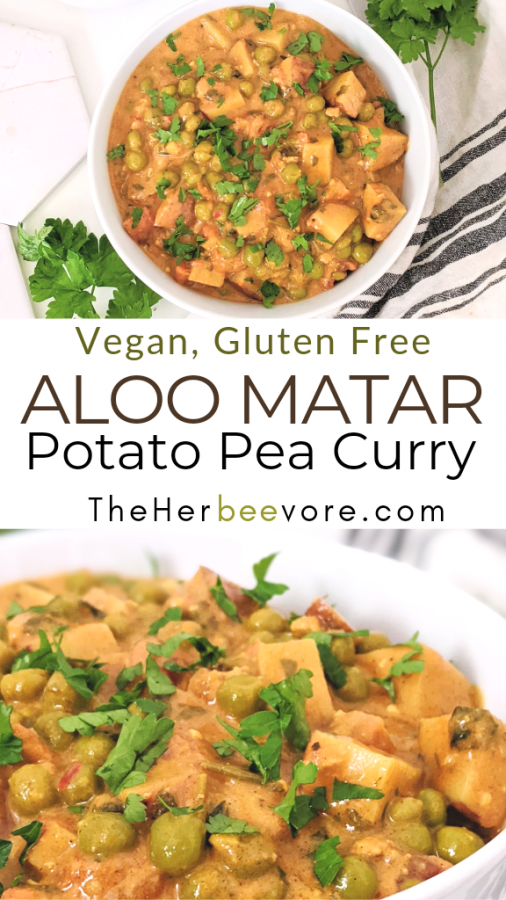 Potato Pea Curry (Aloo Matar) Recipe - Vegan, Gluten Free