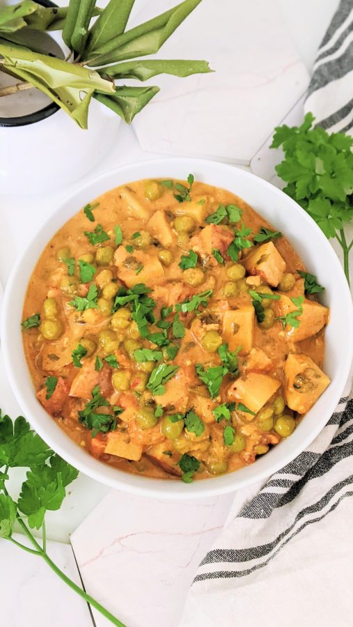 Potato Pea Curry (Aloo Matar) Recipe - The Herbeevore