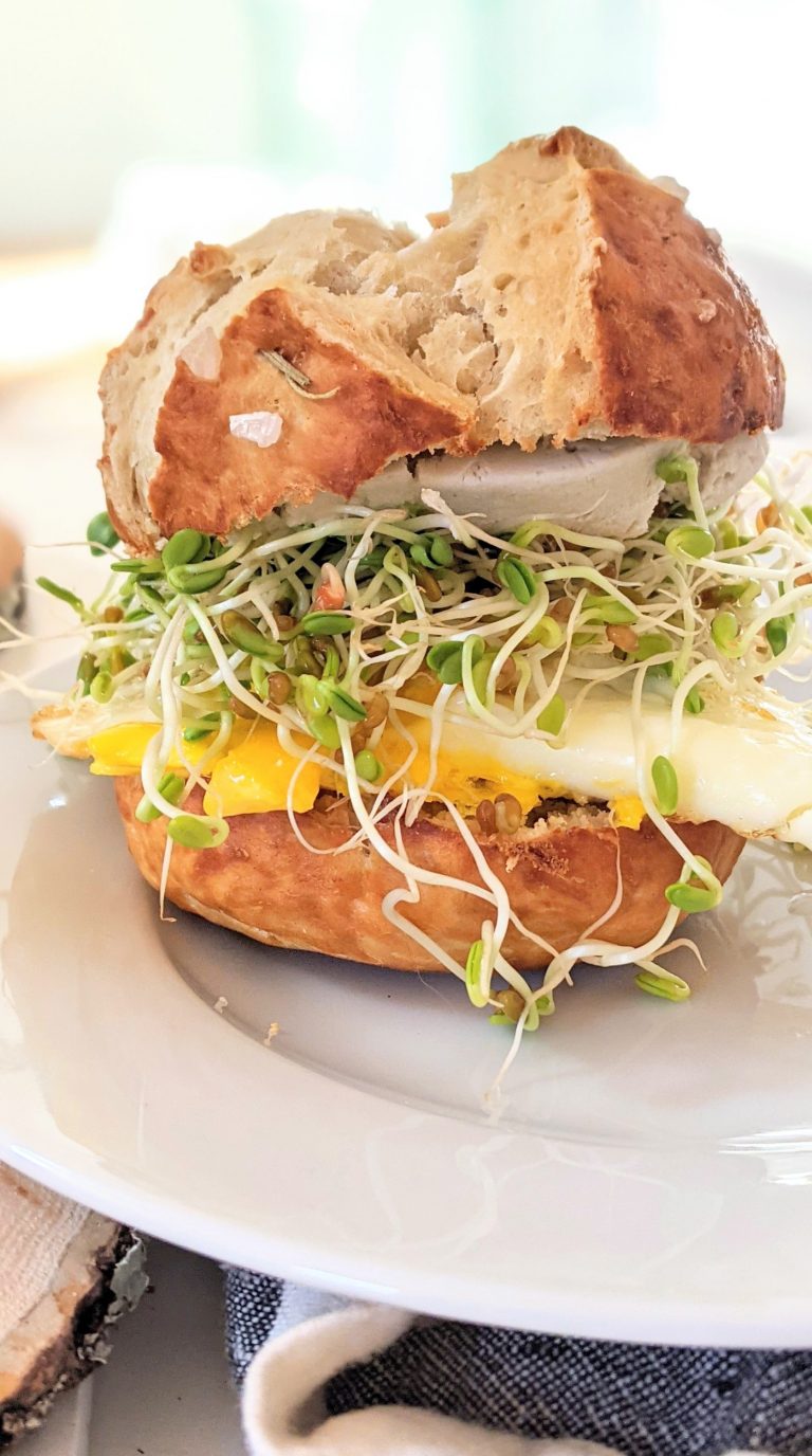 Pretzel Bun Breakfast Sandwich - The Herbeevore