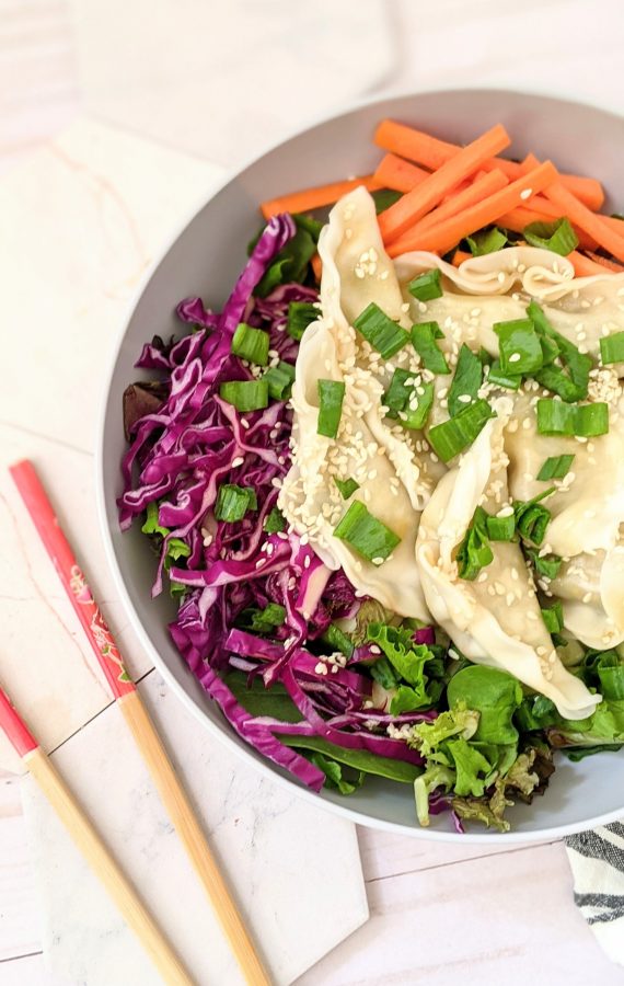 Easy Potsticker Salad Recipe - The Herbeevore