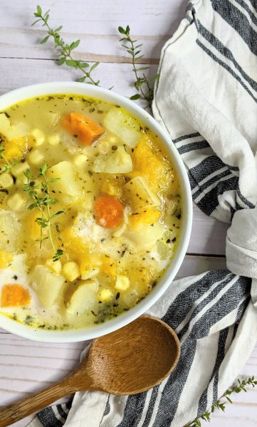 Creamy Vegan Vegetable Chowder Recipe - The Herbeevore
