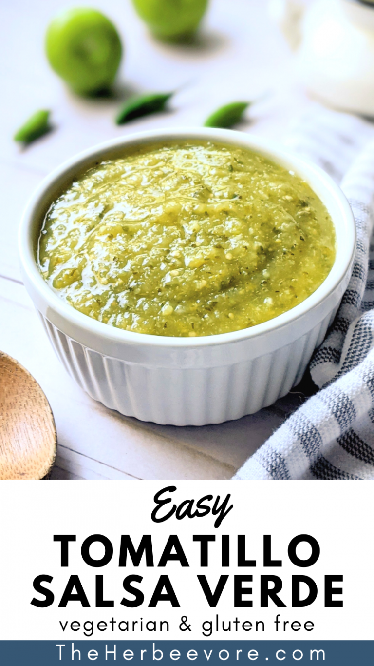 Tomatillo Green Chili Salsa Verde Recipe - The Herbeevore