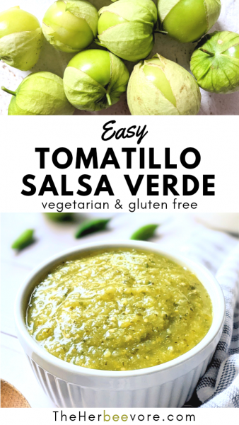 Tomatillo Green Chili Salsa Verde Recipe (Gluten Free, Vegan)