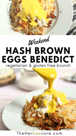 Hash Brown Eggs Benedict Recipe - The Herbeevore