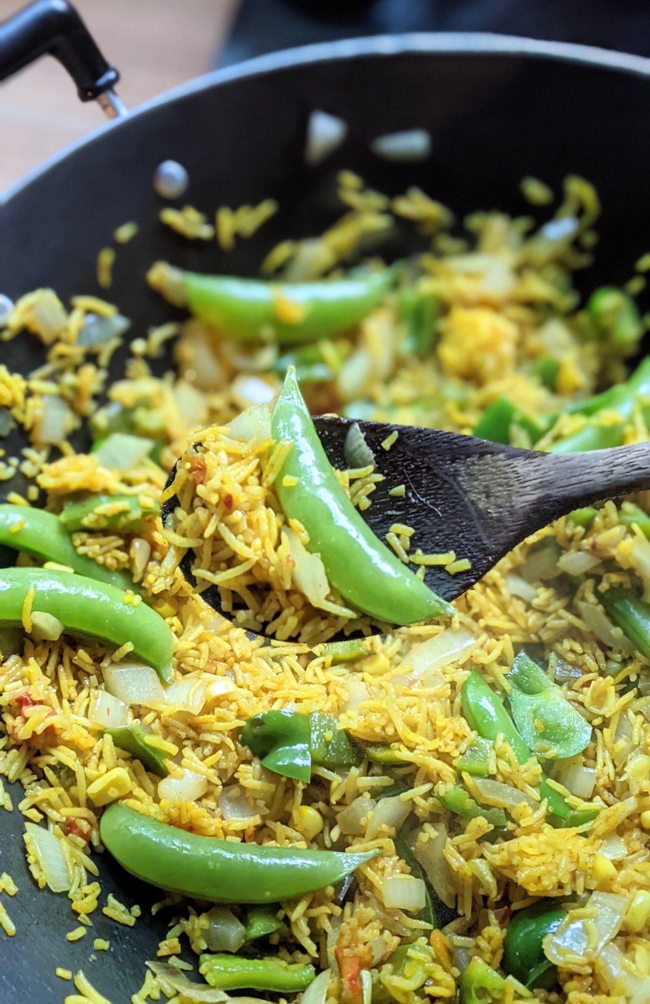 Sugar Snap Pea Fried Rice Recipe (Gluten Free, Vegetarian) - The Herbeevore