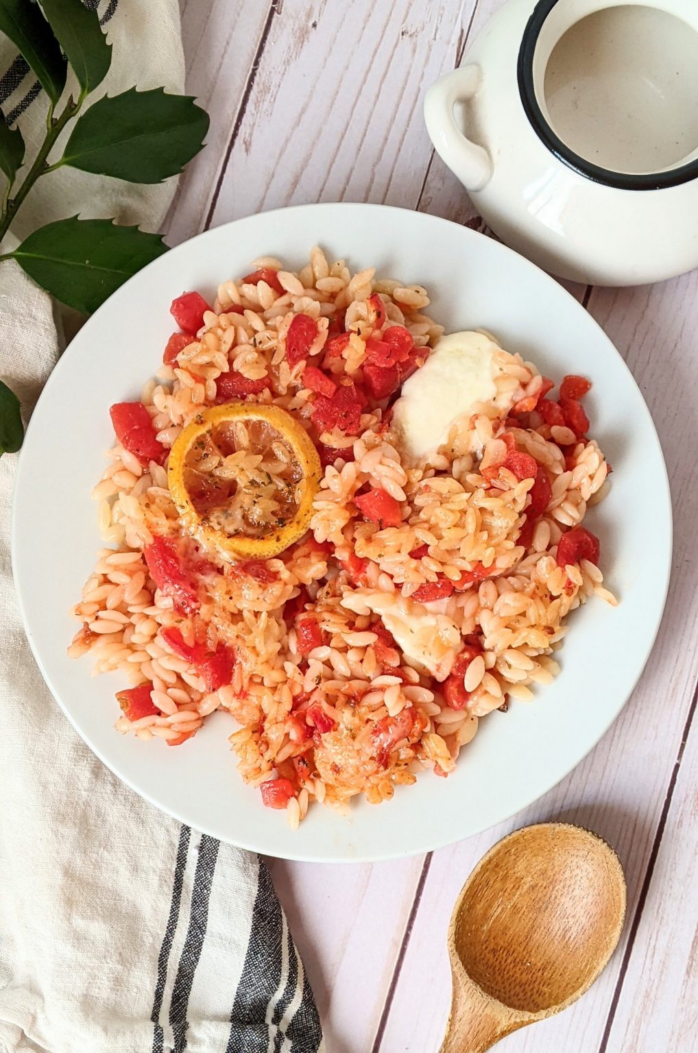 Sheet Pan Pasta Bake with Mozzarella and Lemon - The Herbeevore