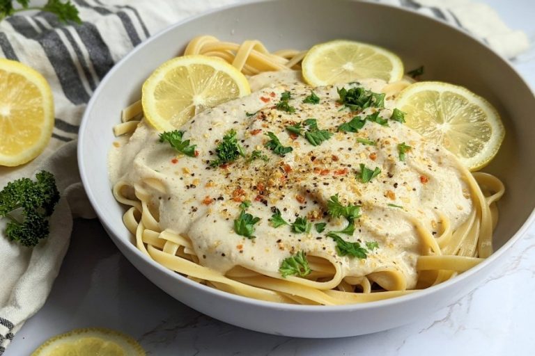 Creamy Vegan Lemon Pasta Recipe - The Herbeevore