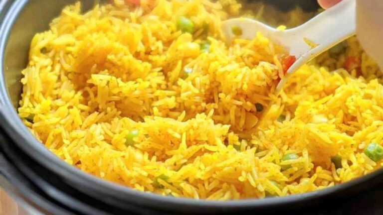 Rice Cooker Yellow Rice Recipe - The Herbeevore