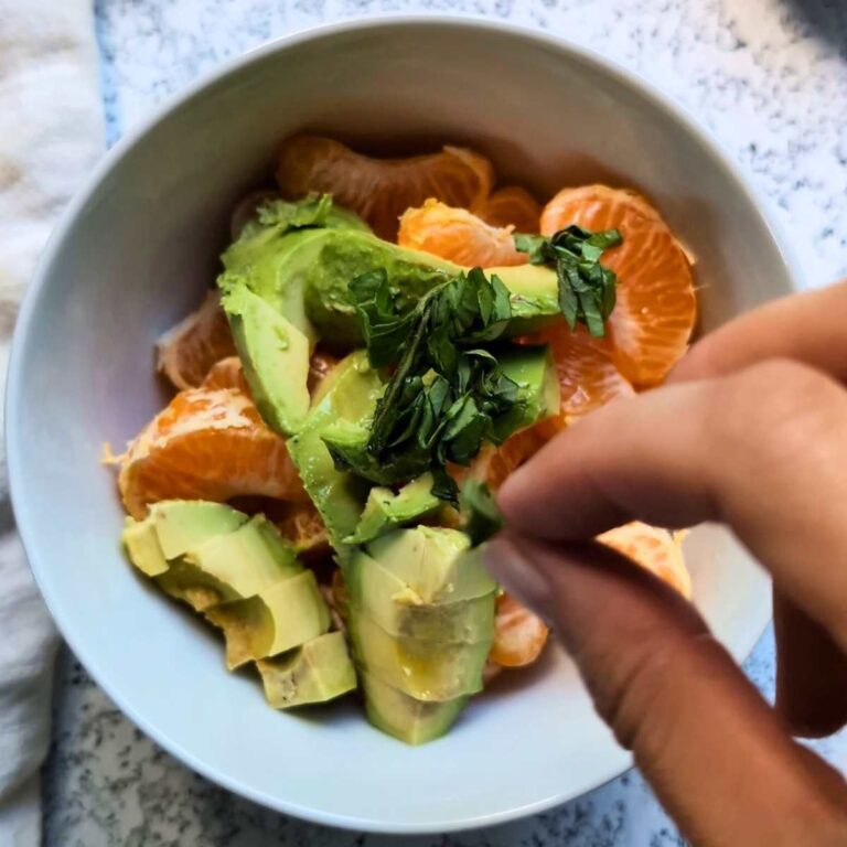 Orange Avocado Salad with Herby Lime Dressing Recipe - The Herbeevore