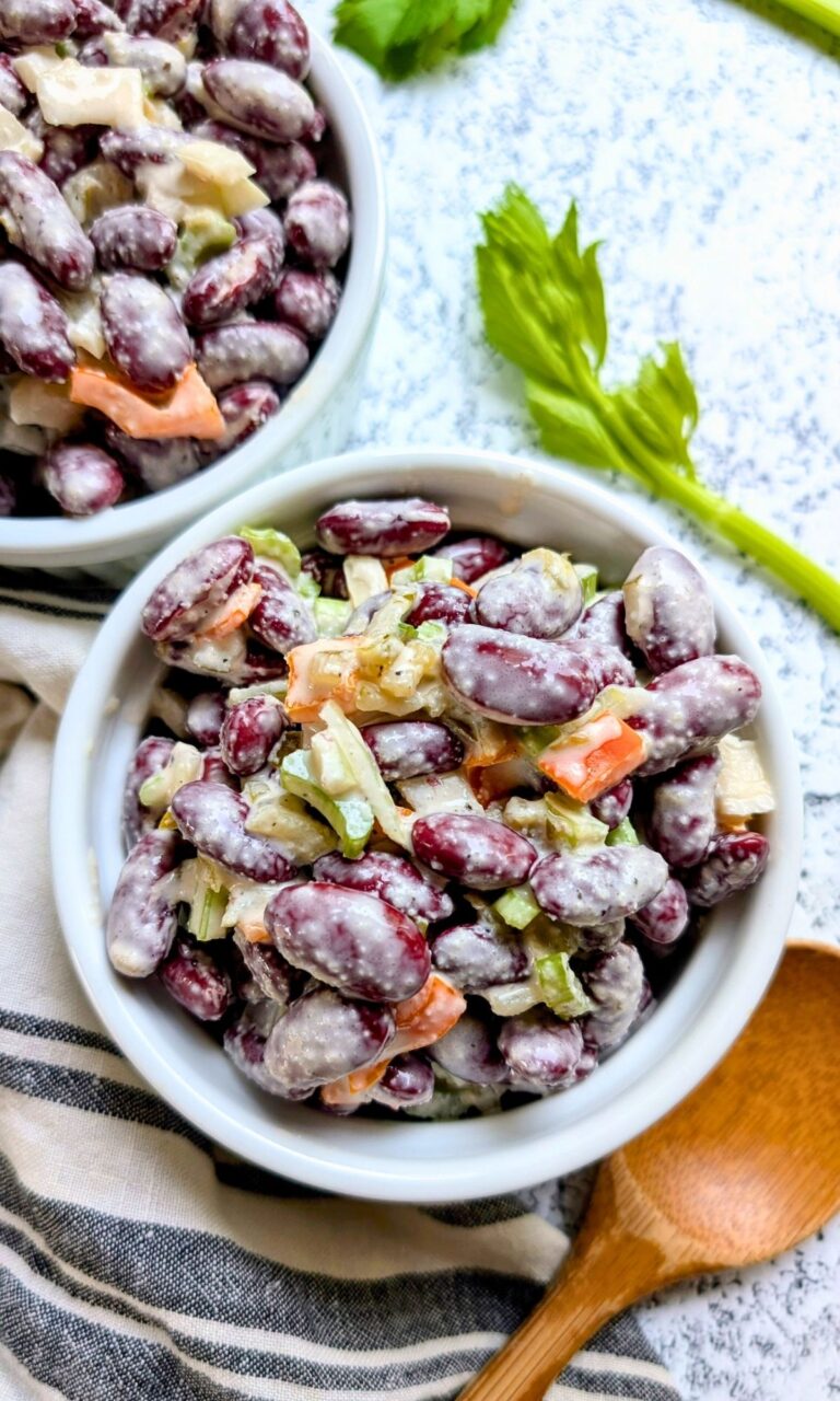 Creamy Kidney Bean Salad Recipe (White Fence Farm Copycat) - The Herbeevore